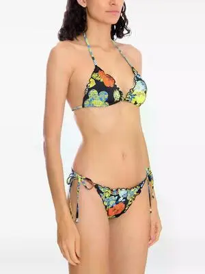 AMIR SLAMA Floral Print Ruffled Bikini