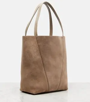 Chloé Spin Medium Suede Tote - Beige