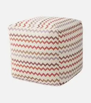 Missoni Capri Zigzag Bouclé Pouf - Red