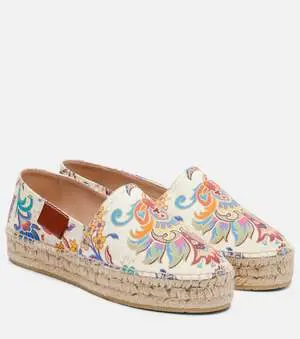 Etro Floral Print Espadrilles - White