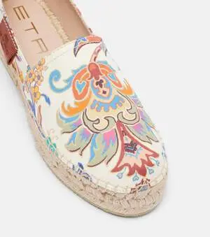 Etro Floral Print Espadrilles - White
