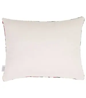 LES-OTTOMANS Printed Silk And Cotton Velvet Cushion - Multicoloured