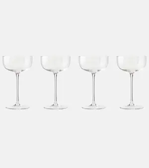 SERAX Midnight Flowers Anemone Vaniglia Set Of 4 Champagne Glasses Marni - Transparent