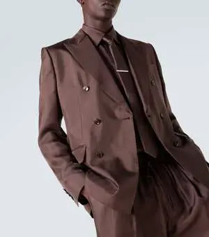 Dolce & Gabbana Double-breasted Silk Twill Blazer