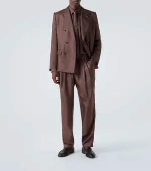 Dolce & Gabbana Double-breasted Silk Twill Blazer