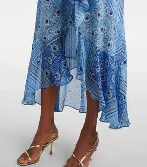Rixo Gracye Ruffled Silk Maxi Dress