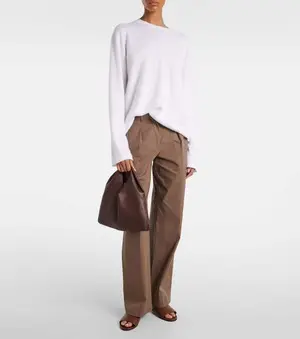 THE ROW Bindle Small Leather Top-handle Bag - Brown