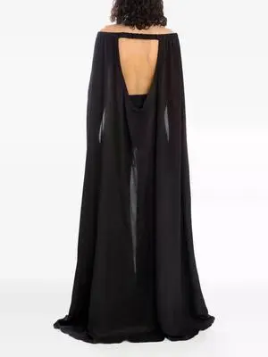 AMIR SLAMA Cape Maxi Dress