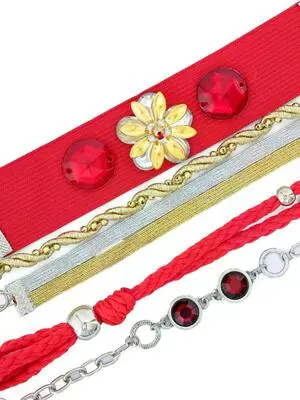 AMIR SLAMA Beaded Flower-charms Bracelet
