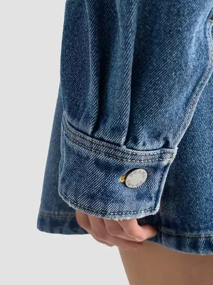Prada Cropped Denim Jacket - Blue
