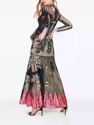 TEMPERLEY LONDON Embroidered Sequin-hem Dress