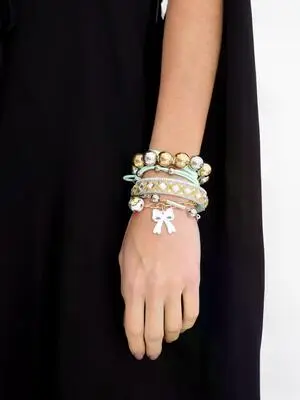 AMIR SLAMA Beaded Bow-charms Bracelet
