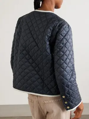 Max Mara Celeste Quilted Shell Jacket - Blue