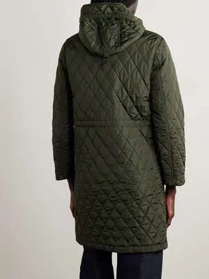 Burberry Hooded Quilted Shell Jacket - Dark Green