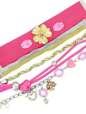 AMIR SLAMA Beaded Flower Bracelet Set