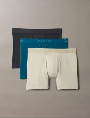 Calvin Klein Ultra Soft Modal 3-pack Boxer Brief - Charcoal Heather / Aloe Essence / Teal Marine