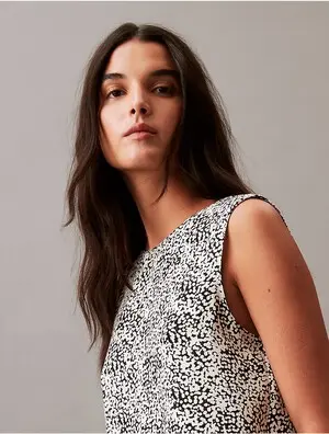 Calvin Klein Printed Sleeveless Top