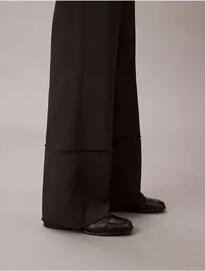 Calvin Klein Wide Leg Raw Edge Trousers