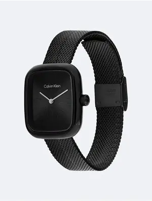 Calvin Klein Curved Mesh Watch - Black