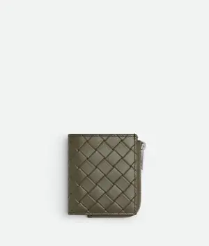 BOTTEGA  VENETA Intrecciato Stamp Bi-fold Wallet - Cypress