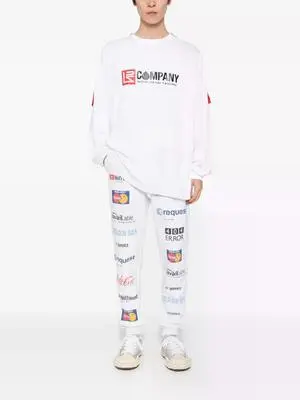 Vetements Graphic Print Cotton Trousers