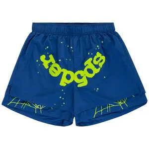 SP5DER Og Web Double Layer Shorts - Blue