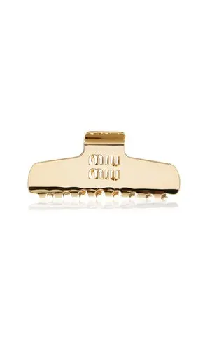 Miu Miu Hair Claw Clip - Gold