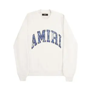 Amiri Bandana Applique Crewneck - White