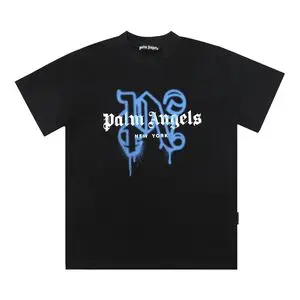 Palm Angels Ny Monogram Spray Tee - Black