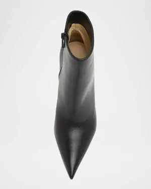 CHRISTIAN LOUBOUTIN 100mm Miss Z Leather Booties - Black