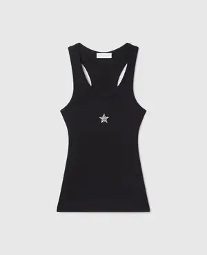 Stella McCartney Embellished Racerback Tank Top - Black