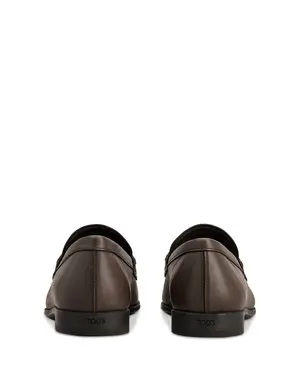 TOD'S Mocassino Gomma Legg Penny Loafers - Dark Brown