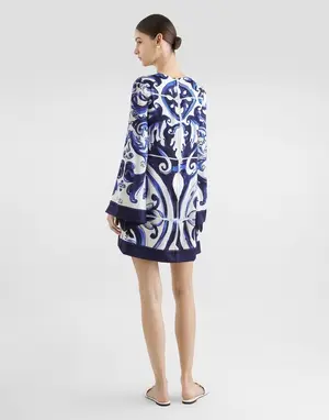 Dolce & Gabbana Majolica- Charmeuse Dress