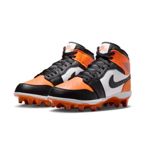 JORDAN 1 Mid Td Football Cleat - Orange