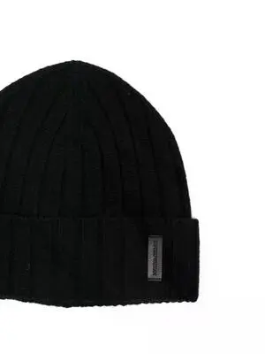 Emporio Armani Ribbed Wool Beanie