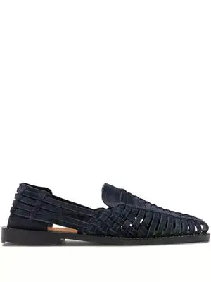 Brunello Cucinelli Woven Suede Loafers