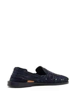 Brunello Cucinelli Woven Suede Loafers