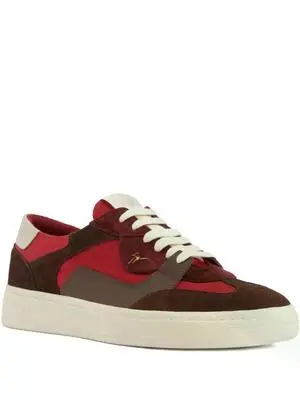 GIUSEPPE ZANOTTI Suede Panelled Sneakers - Red