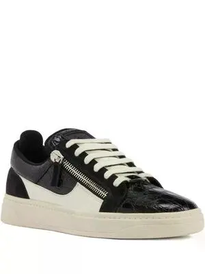 GIUSEPPE ZANOTTI Gz94 Crocodile-effect Sneakers - Black