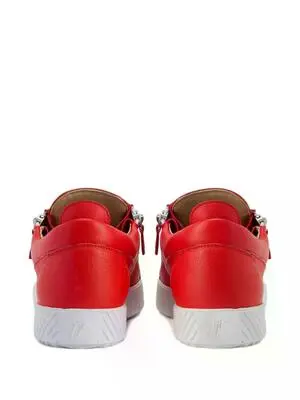 GIUSEPPE ZANOTTI Zip-detail Low-top Sneakers - Red