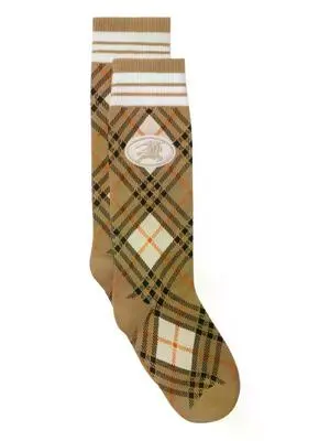 Burberry Check Knight Socks - Brown