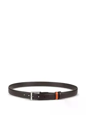 Hogan Grained-leather Buckle Belt - Black