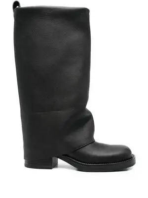 Gisel Moire Paneled Boots For Women