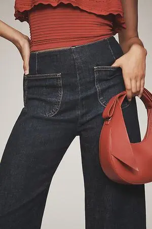 Maeve Colette Ruffle-hem Cropped Jeans - Goethitite Wash