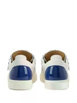 GIUSEPPE ZANOTTI Frankie Zip-detail Leather Trainers - White