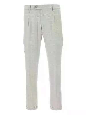 RE-HASH Check-pattern Pleat-detailed Trousers
