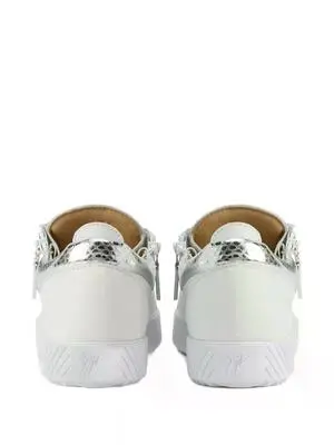 GIUSEPPE ZANOTTI Gail Zip-detail Leather Sneakers - White