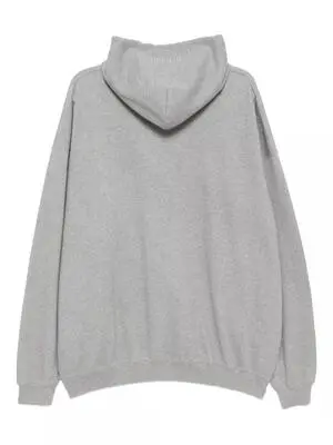 Vetements Logo-embroidered Hoodie - Grey