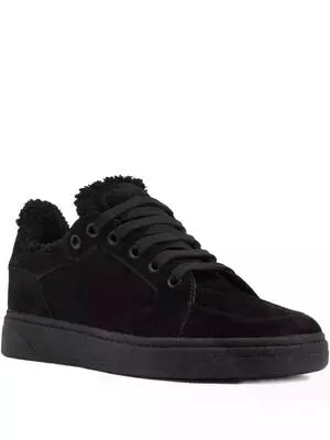 GIUSEPPE ZANOTTI Suede Sheepskin Low-top Sneakers