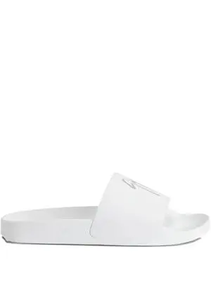 GIUSEPPE ZANOTTI Brett Logo-print Slides - White